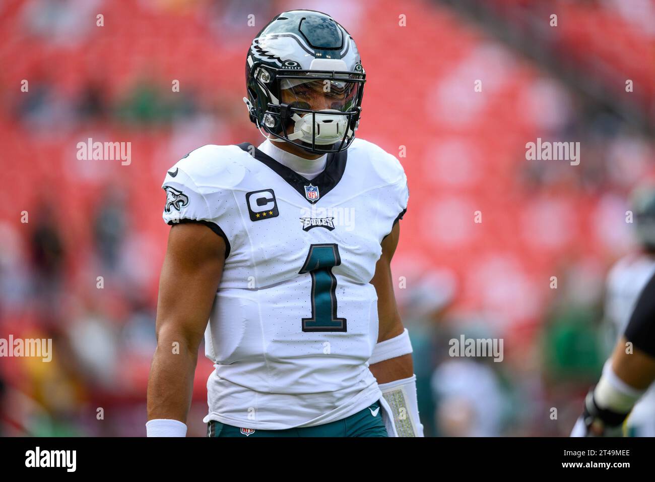 Landover, MD, USA. 29th Oct, 2023. Philadelphia Eagles quarterback ...