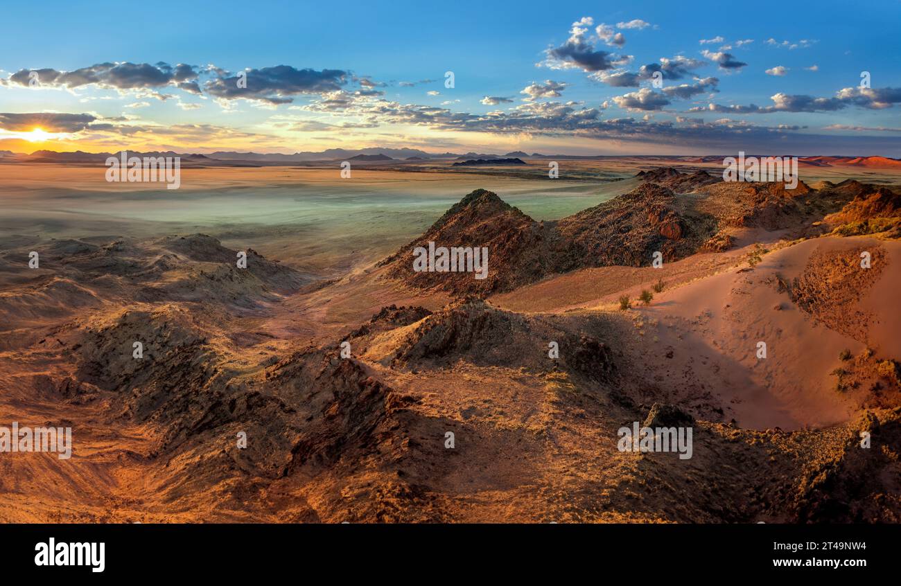 Sunrise over the Namib Desert in Namibia, Africa Stock Photo - Alamy
