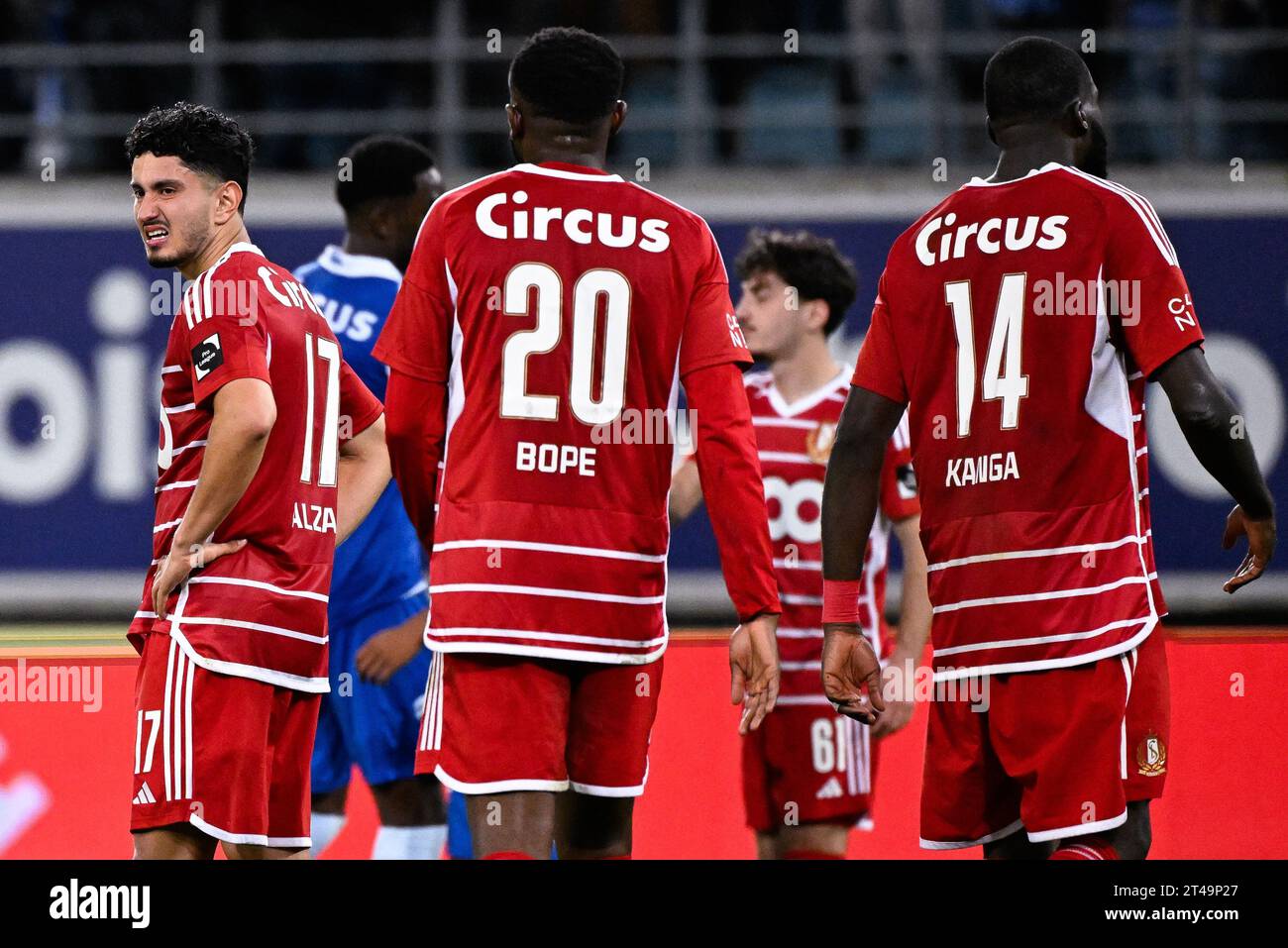 Gent, Belgium. 29th Oct, 2023. Standard's Steven Alzate looks dejected ...