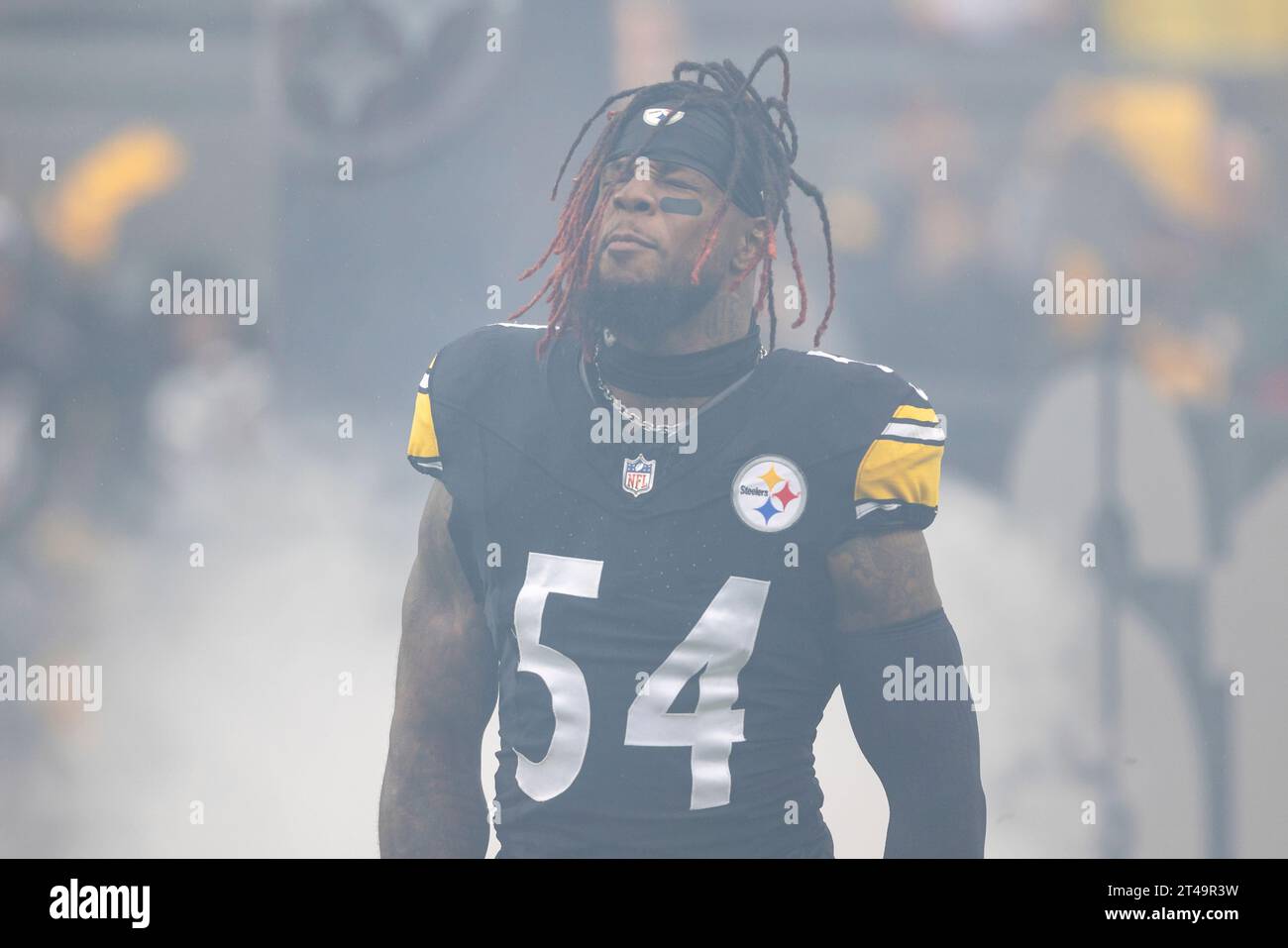 Pittsburgh Steelers linebacker Kwon Alexander (54) is announced before ...