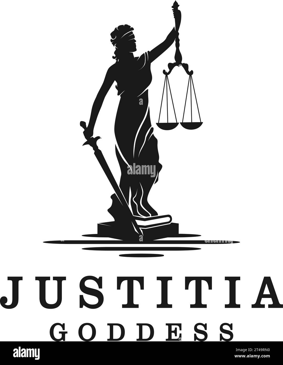 The blind goddess Black and White Stock Photos & Images - Alamy