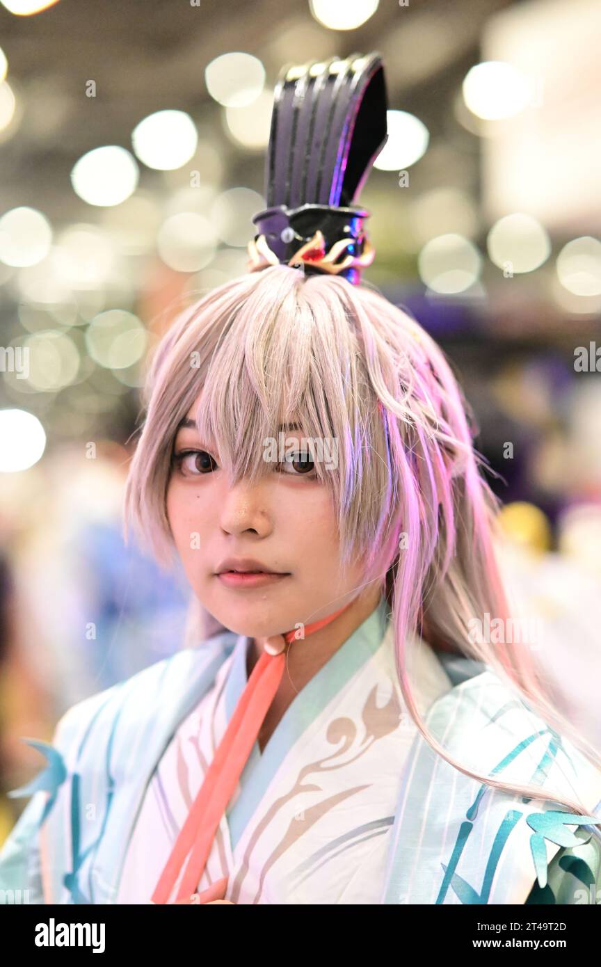 ExCeL London, UK. 29th Oct, 2023. A Chinese girl wearing hanfu at MCM ...
