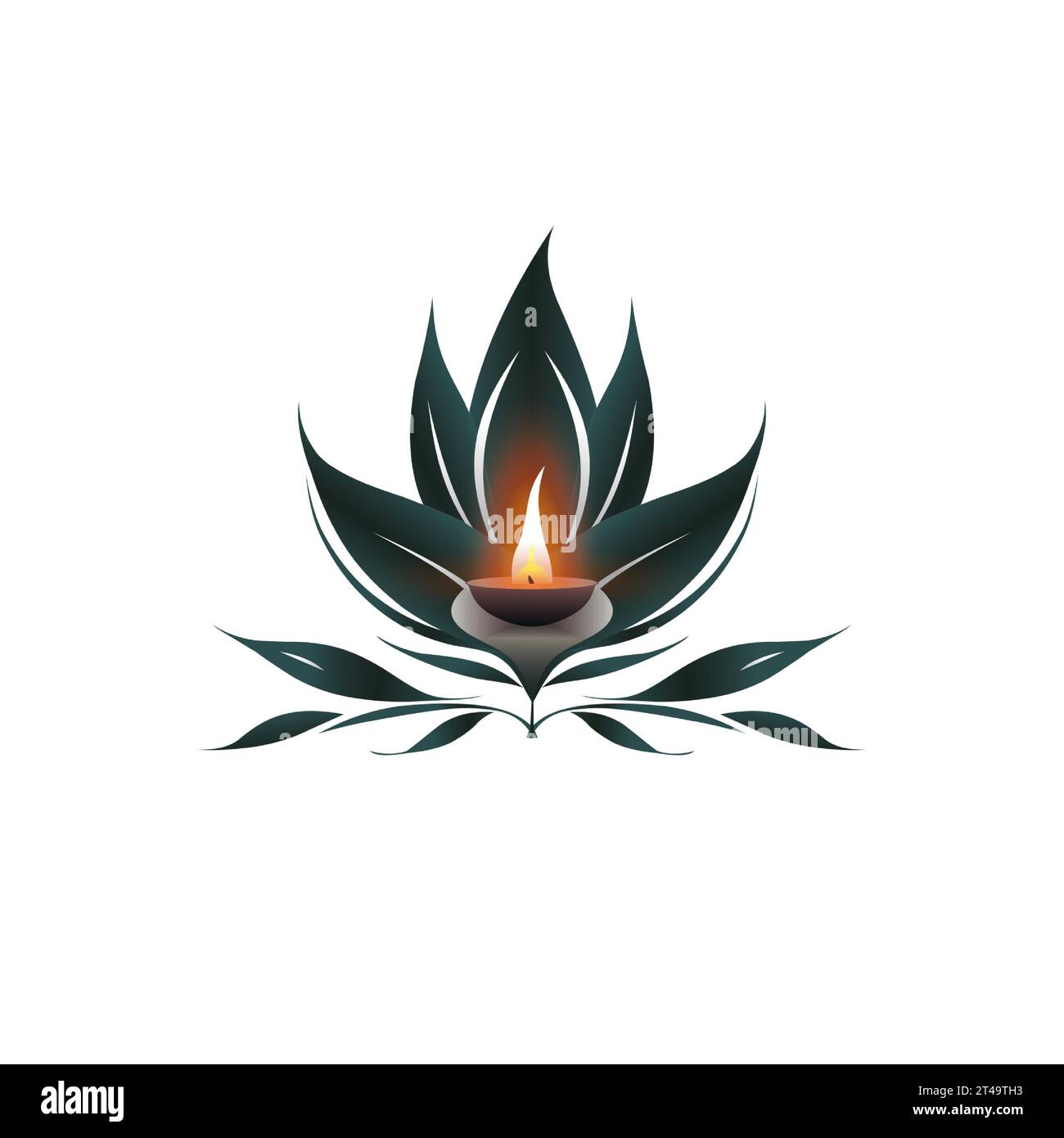 Logo of the burning candle. Vector illustration Stock Vector Image ...