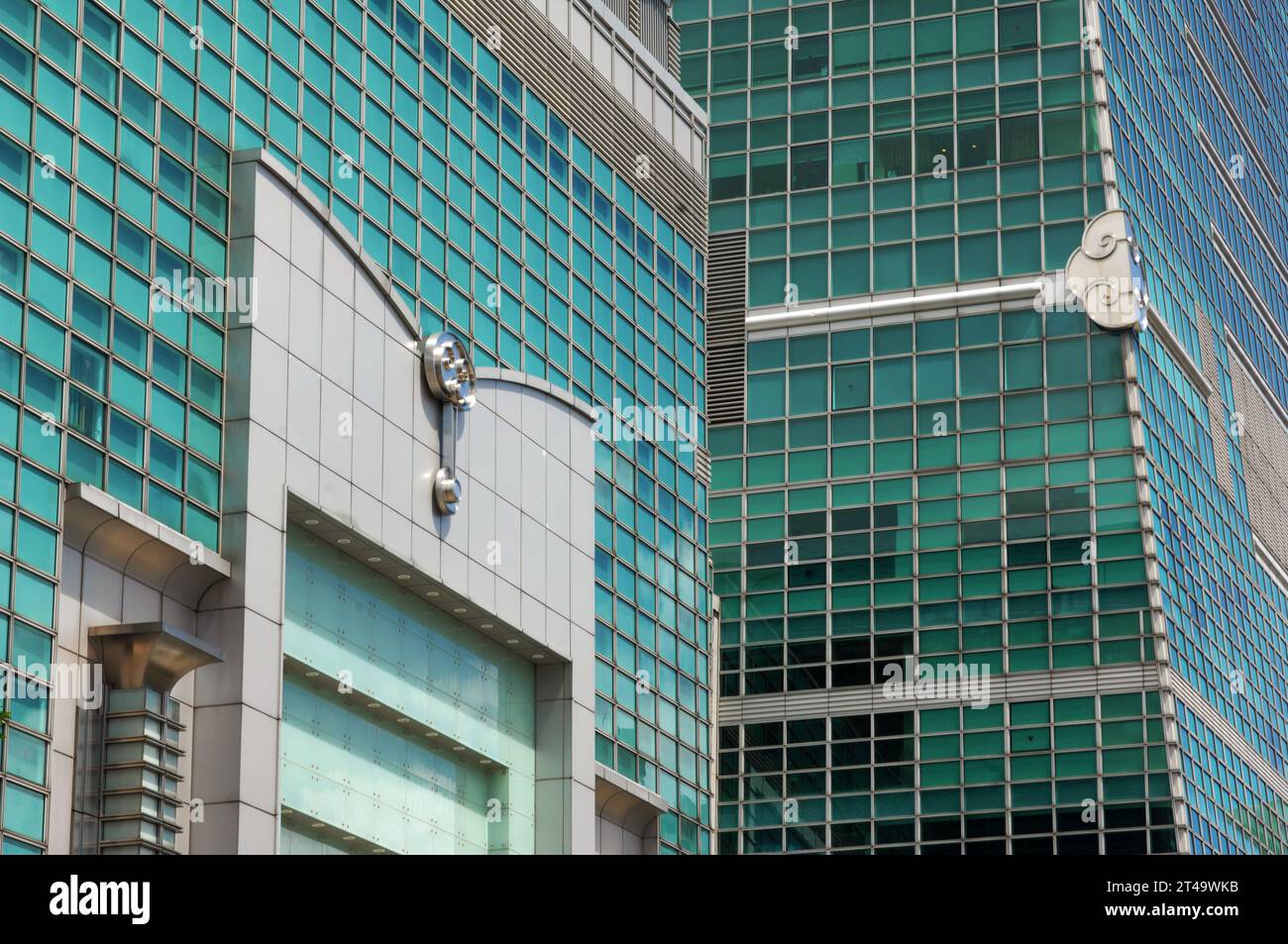 Taipei 101 tower, a view from the ground looking up, Taipei, Taiwan ...