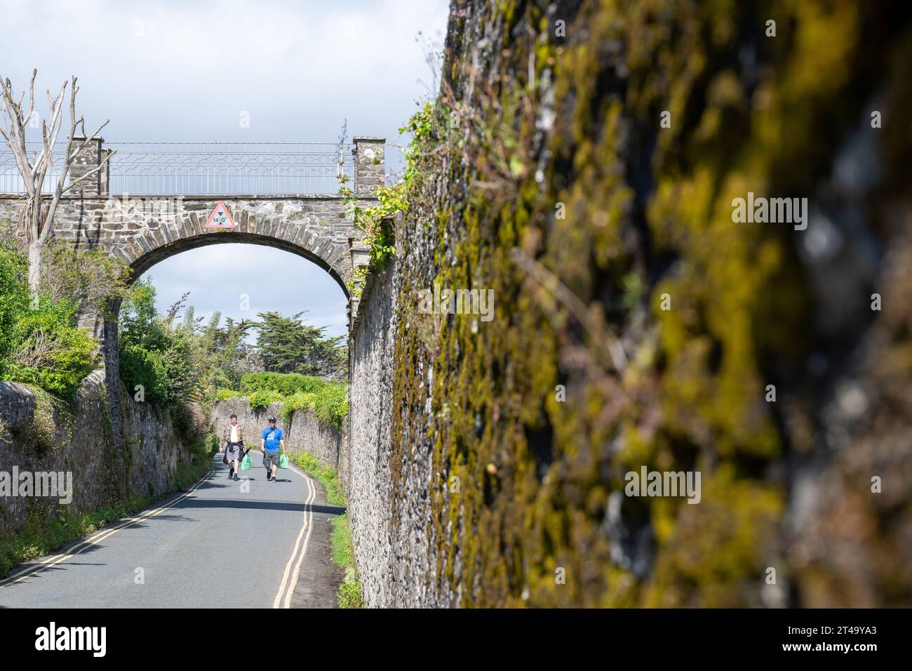 View of the private foot bridge across Cliff Road, on the way to North ...