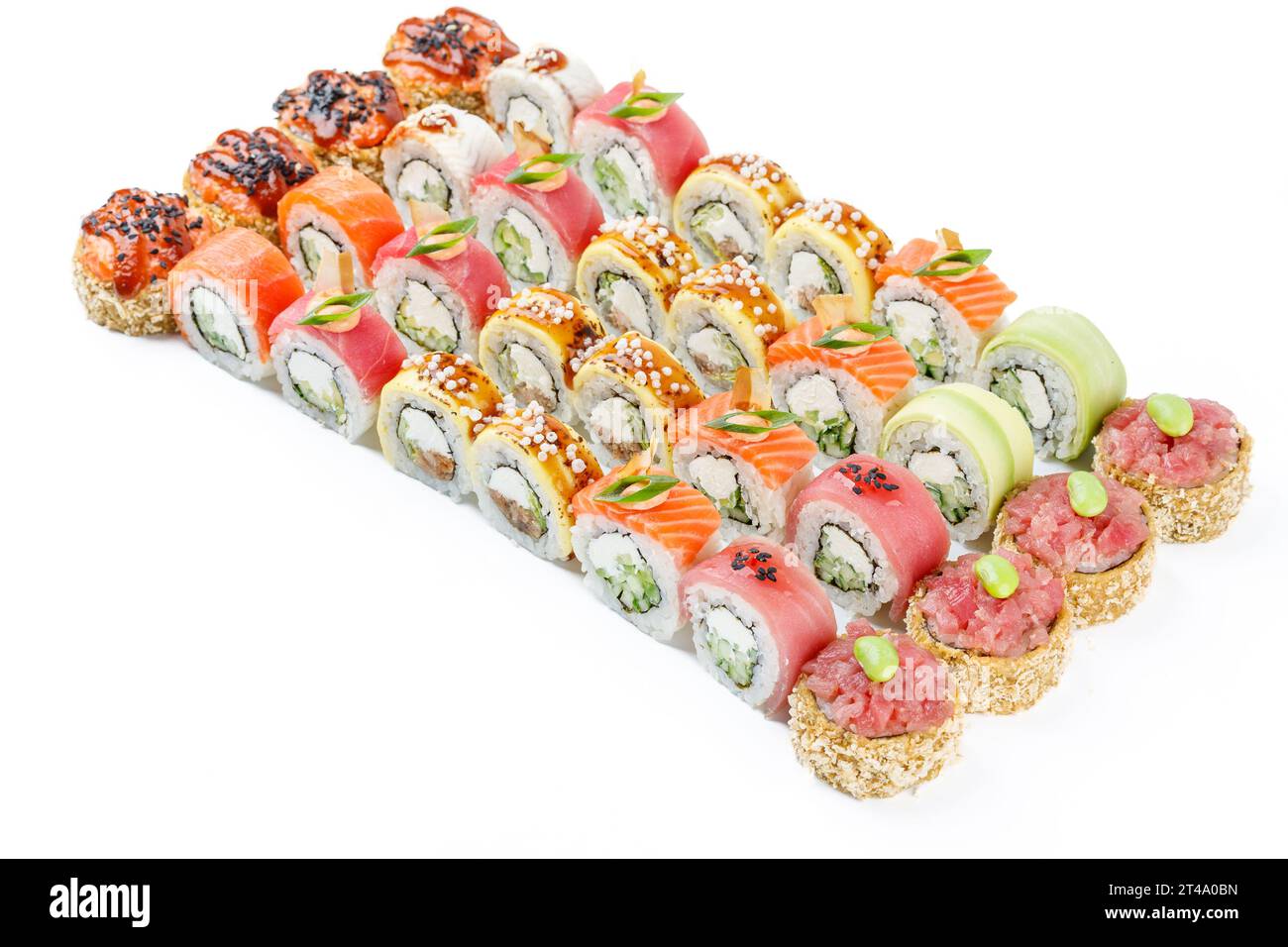 a large set of rolls on a white background for a food delivery site 6 ...