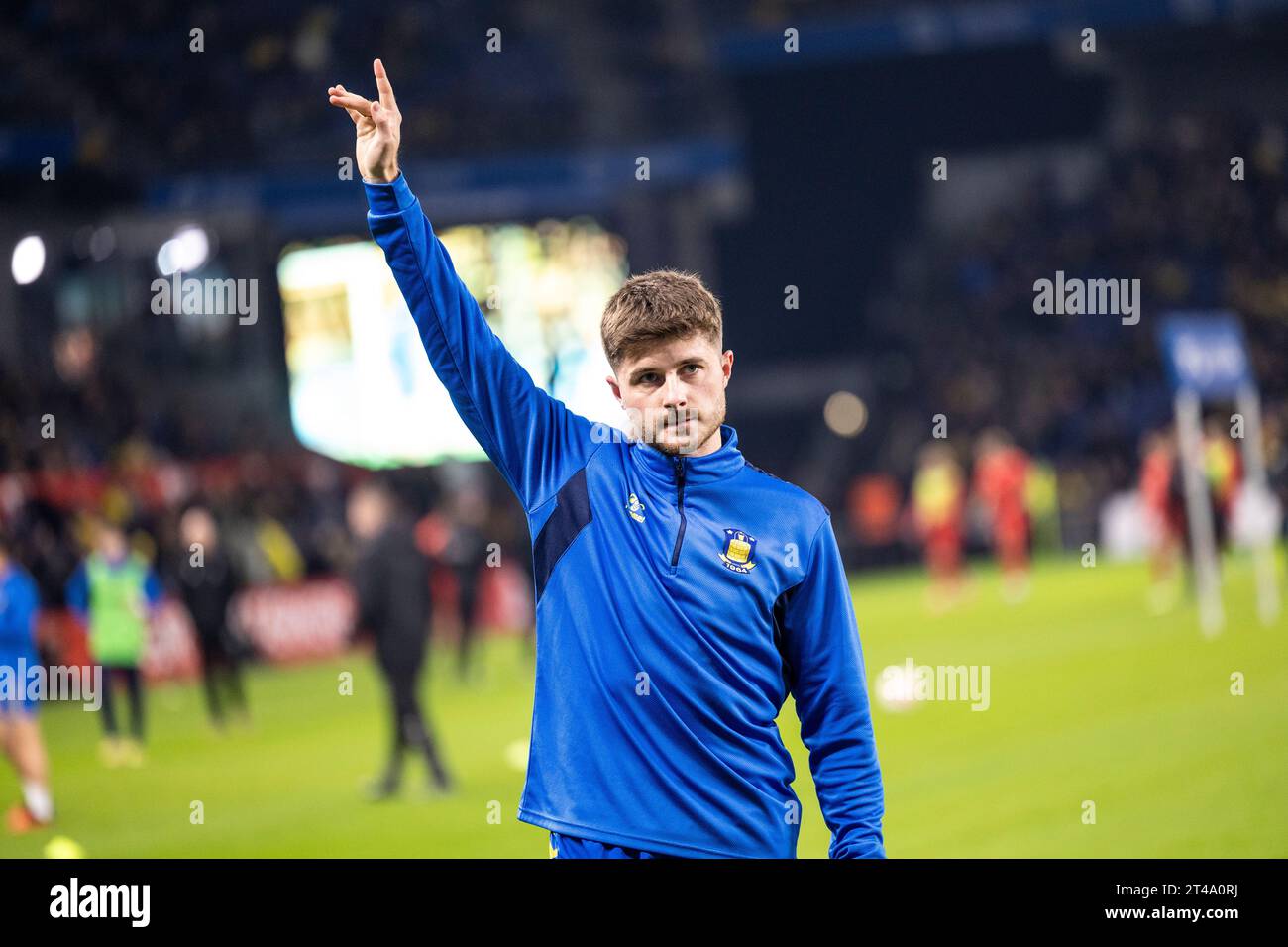 Broendby, Denmark. 29th Oct, 2023. Marko Divkovic of Broendby IF seen ...