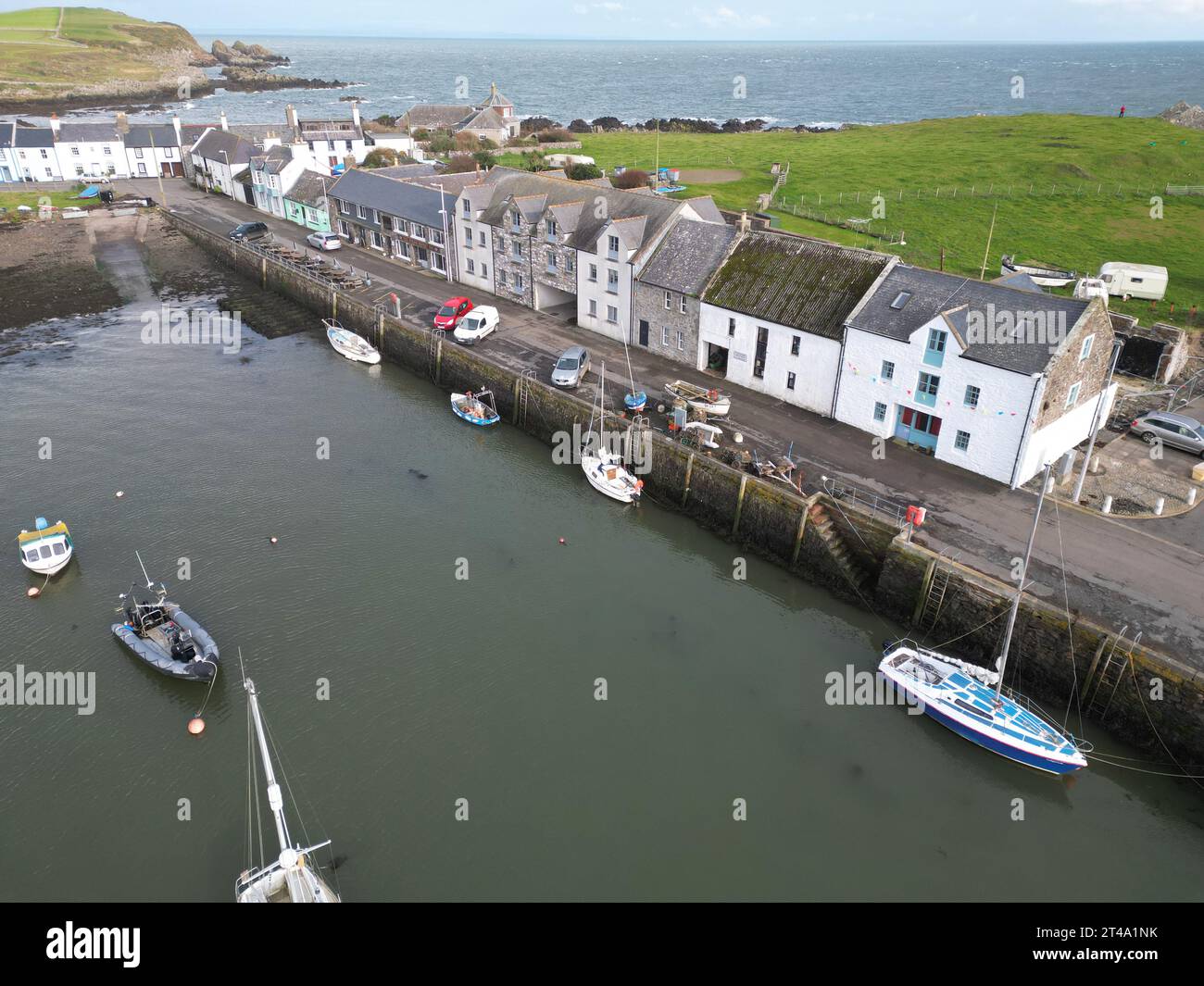 Isle of Whithorn village and harbour at the southern end of Whithorn in ...