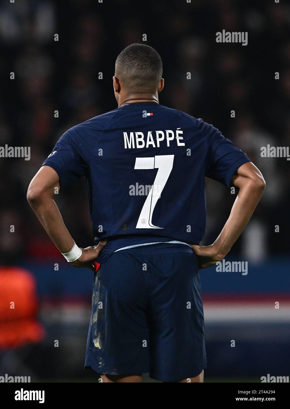 PARIS, FRANCE - OCTOBER 25: Kylian Mbappe of Paris Saint-Germain during ...