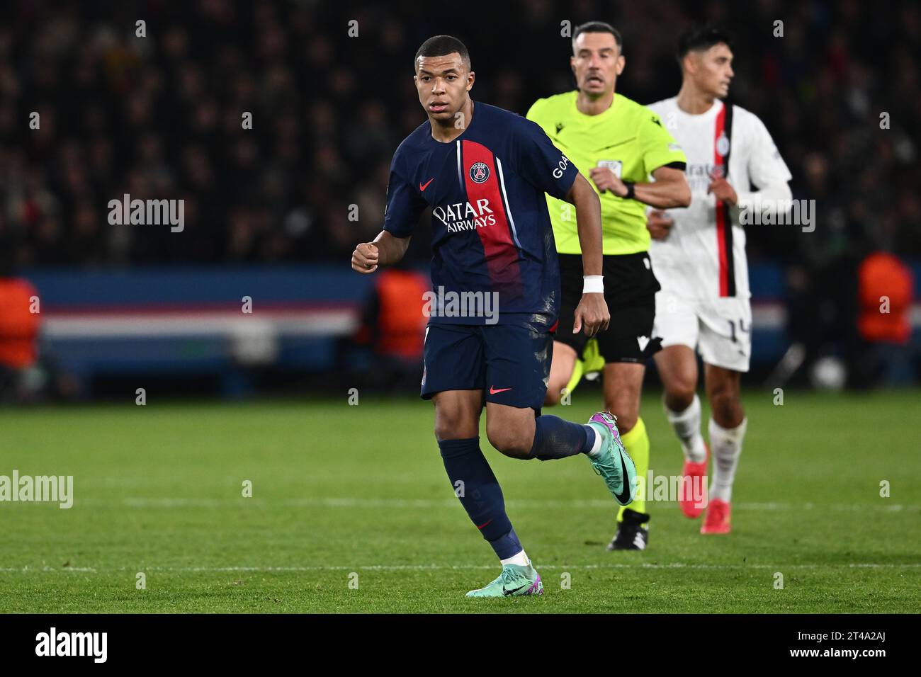 PARIS, FRANCE - OCTOBER 25: Kylian Mbappe of Paris Saint-Germain during ...