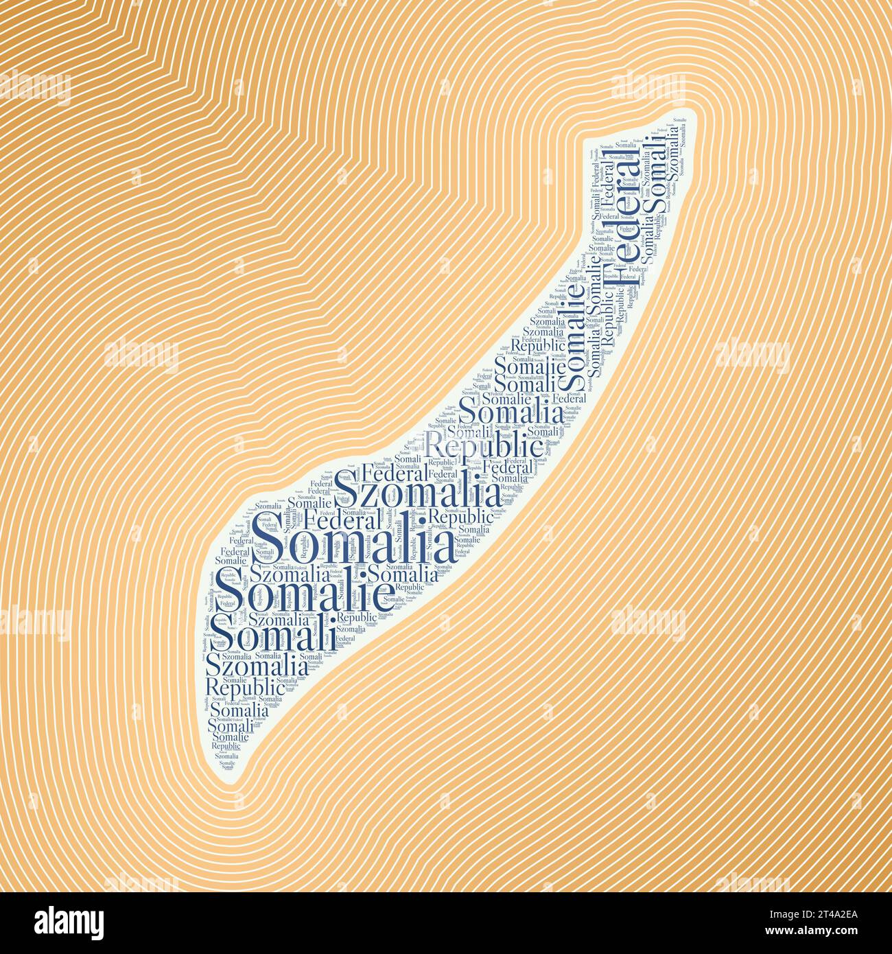 Somalia shape formed by country name in multiple languages. Somalia ...