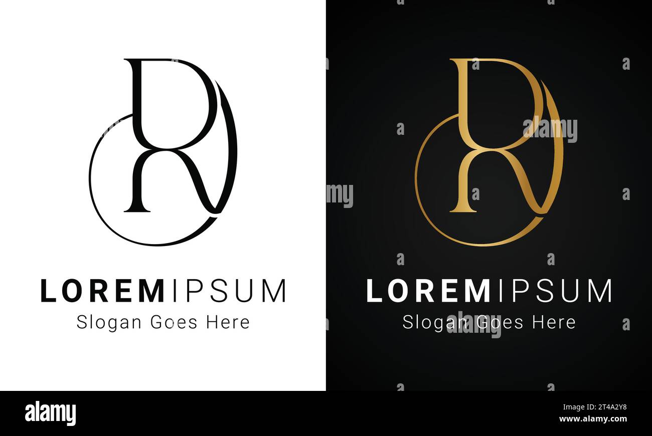 Luxury Initial RD or DR Monogram Text Letter Logo Design Stock Vector Image & Art - Alamy