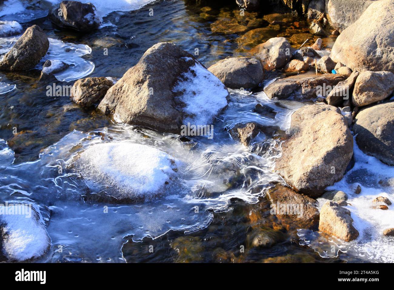melting ice and rock in the wild Stock Photo - Alamy