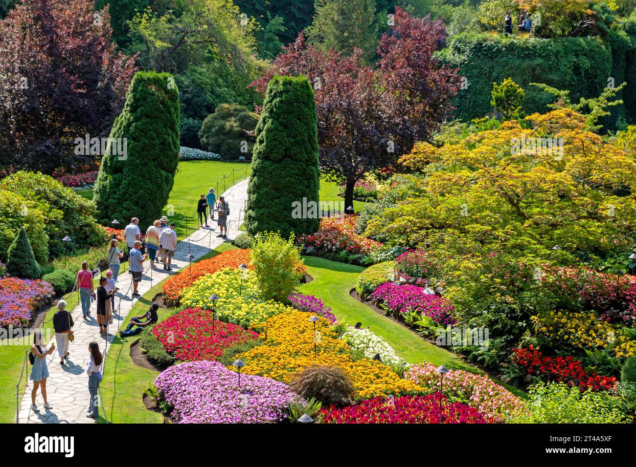 Sunken Garden, Butchart Gardens Stock Photo - Alamy