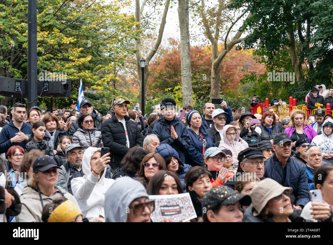 About hundred people gathered in Brooklyn neighborhood of Midwood in ...