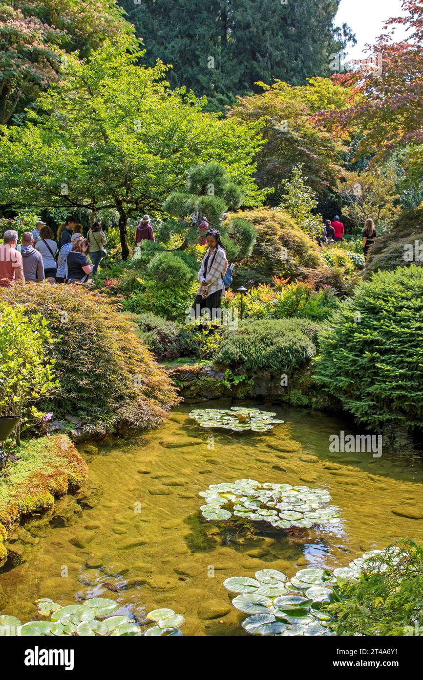 Japanese Garden, Butchart Gardens Stock Photo - Alamy
