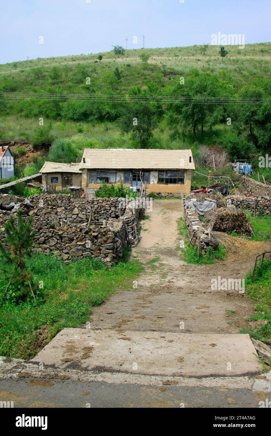 WEICHANG COUNTY - JULY 20: residents landscape architecture in the ...