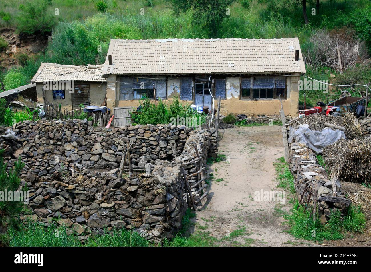 WEICHANG COUNTY - JULY 20: residents landscape architecture in the ...