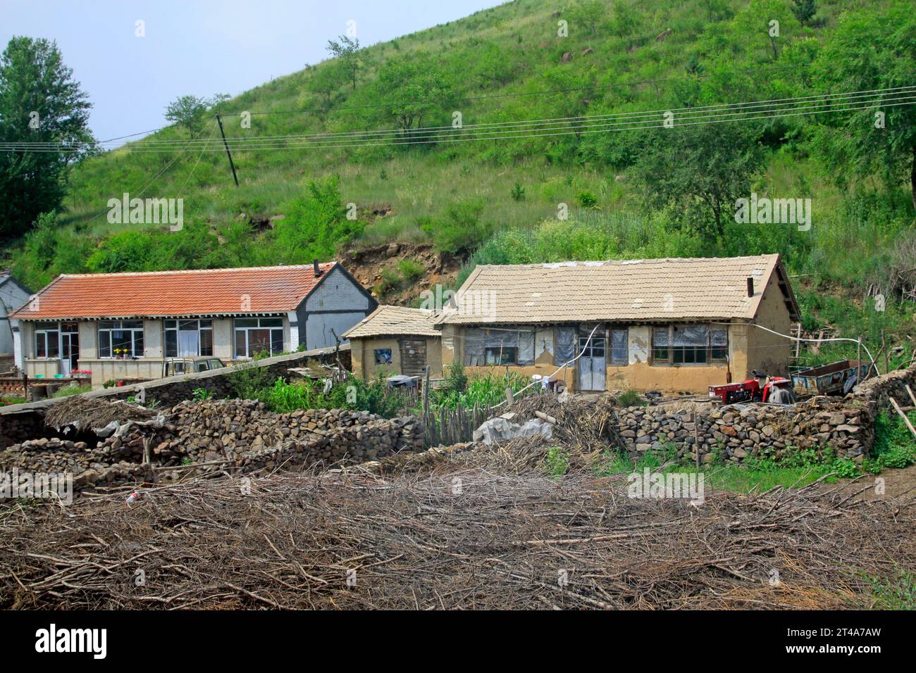 WEICHANG COUNTY - JULY 20: residents landscape architecture in the ...