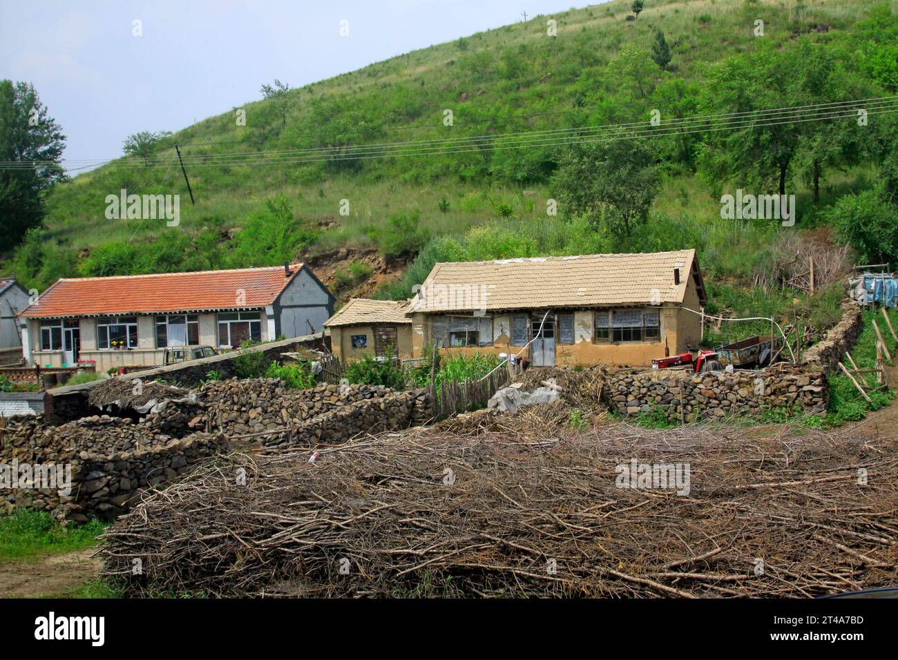 WEICHANG COUNTY - JULY 20: residents landscape architecture in the ...