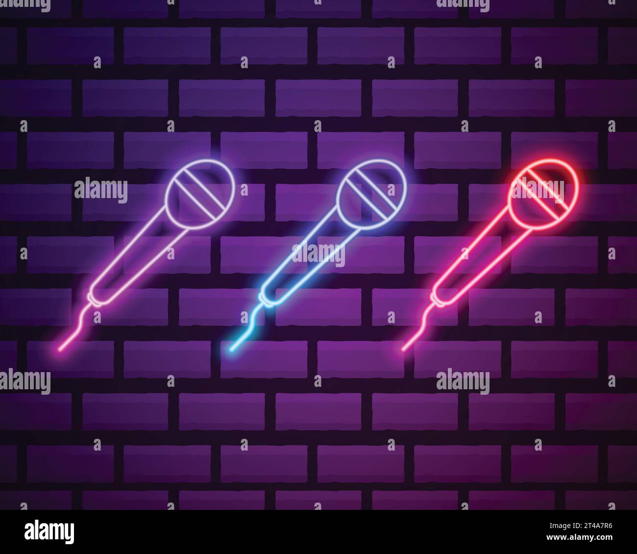Karaoke colours glowing neon ui ux icons Vector Image Stock Vector ... Karaoke colours glowing neon ui ux icons Vector Image Stock Vector ...