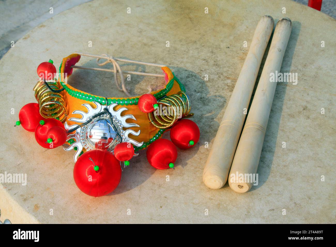 Drum roll performing props, closeup of photo Stock Photo - Alamy