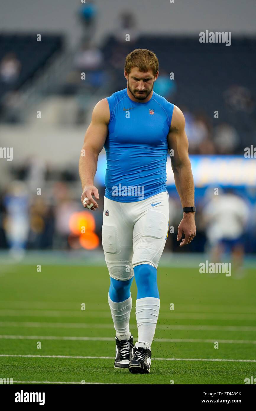 Los Angeles Chargers linebacker Joey Bosa warms up before an NFL ...