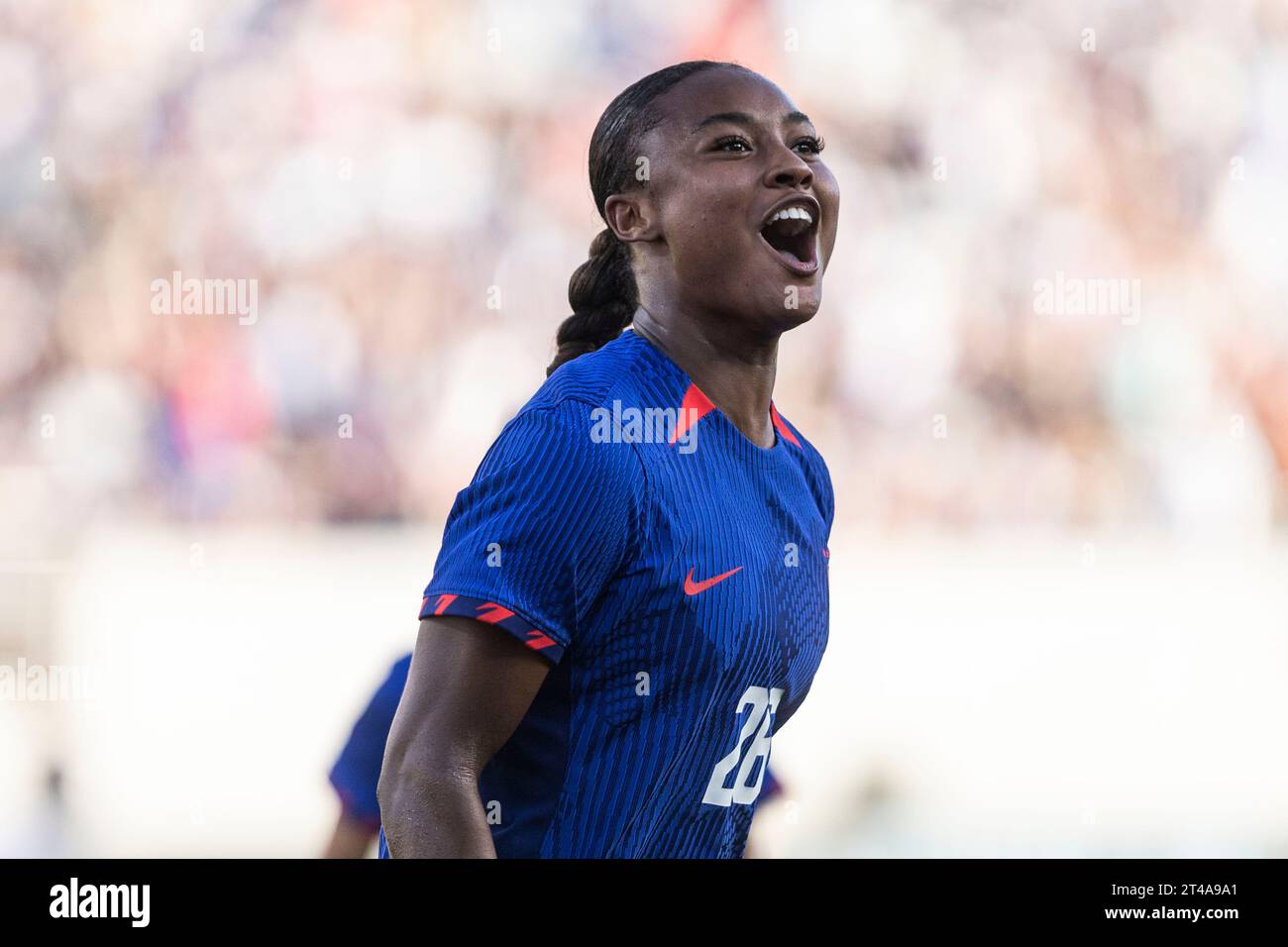 Jaedyn Shaw during the women's football international friendly between ...