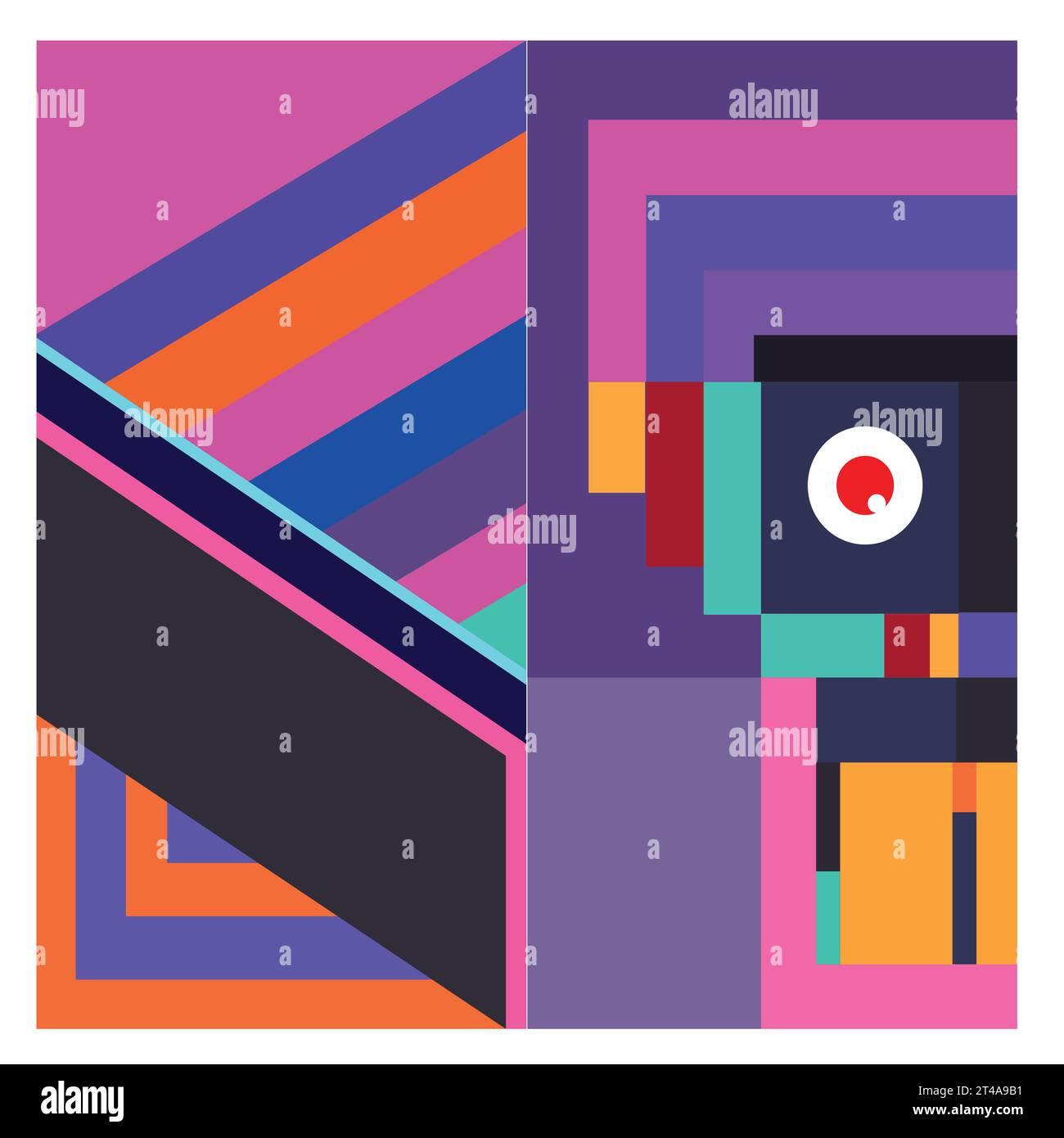 Colorful geometric and curve background pattern Vector Image Stock ...