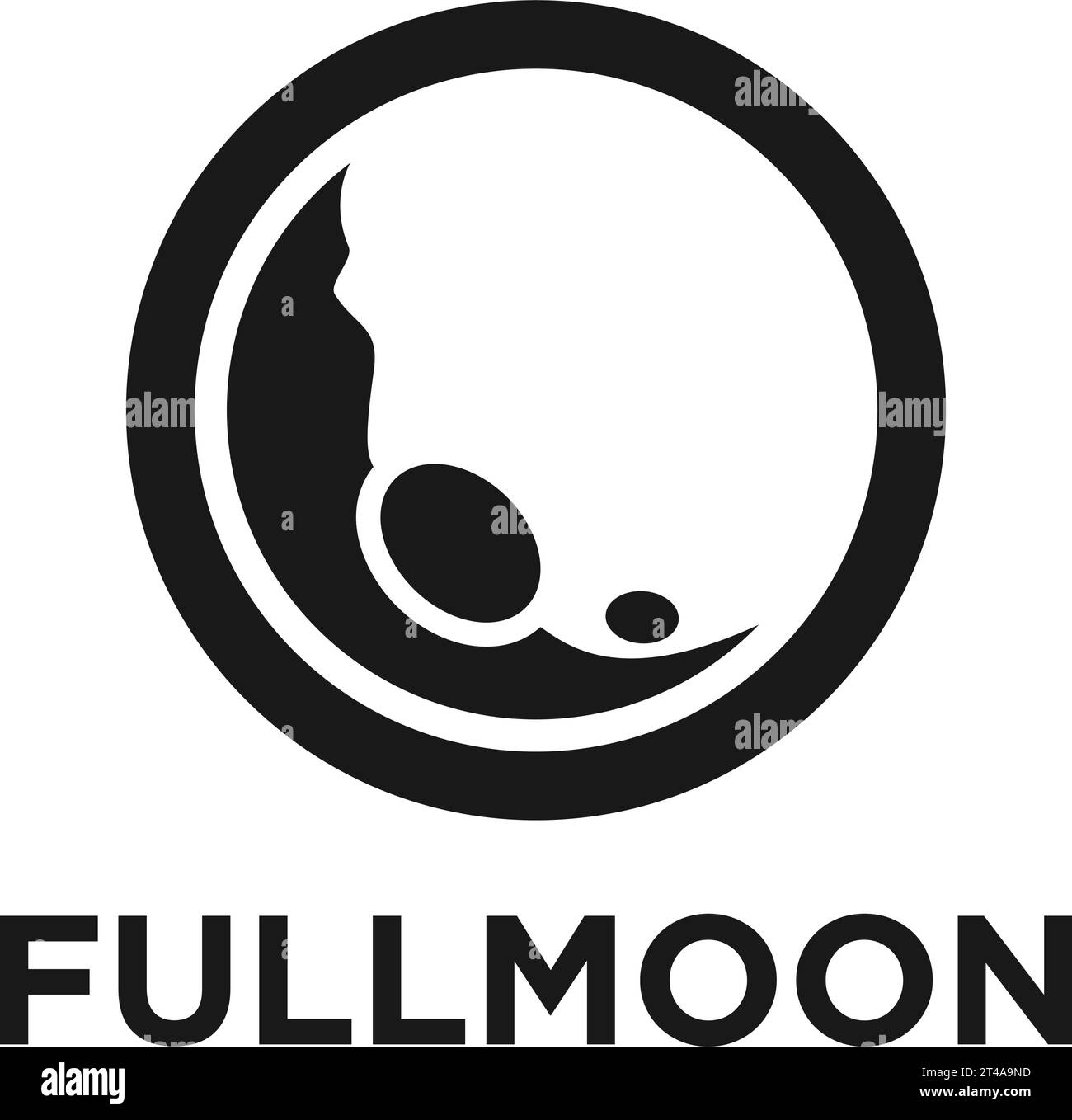 Minimalist moon logo Black and White Stock Photos & Images - Alamy