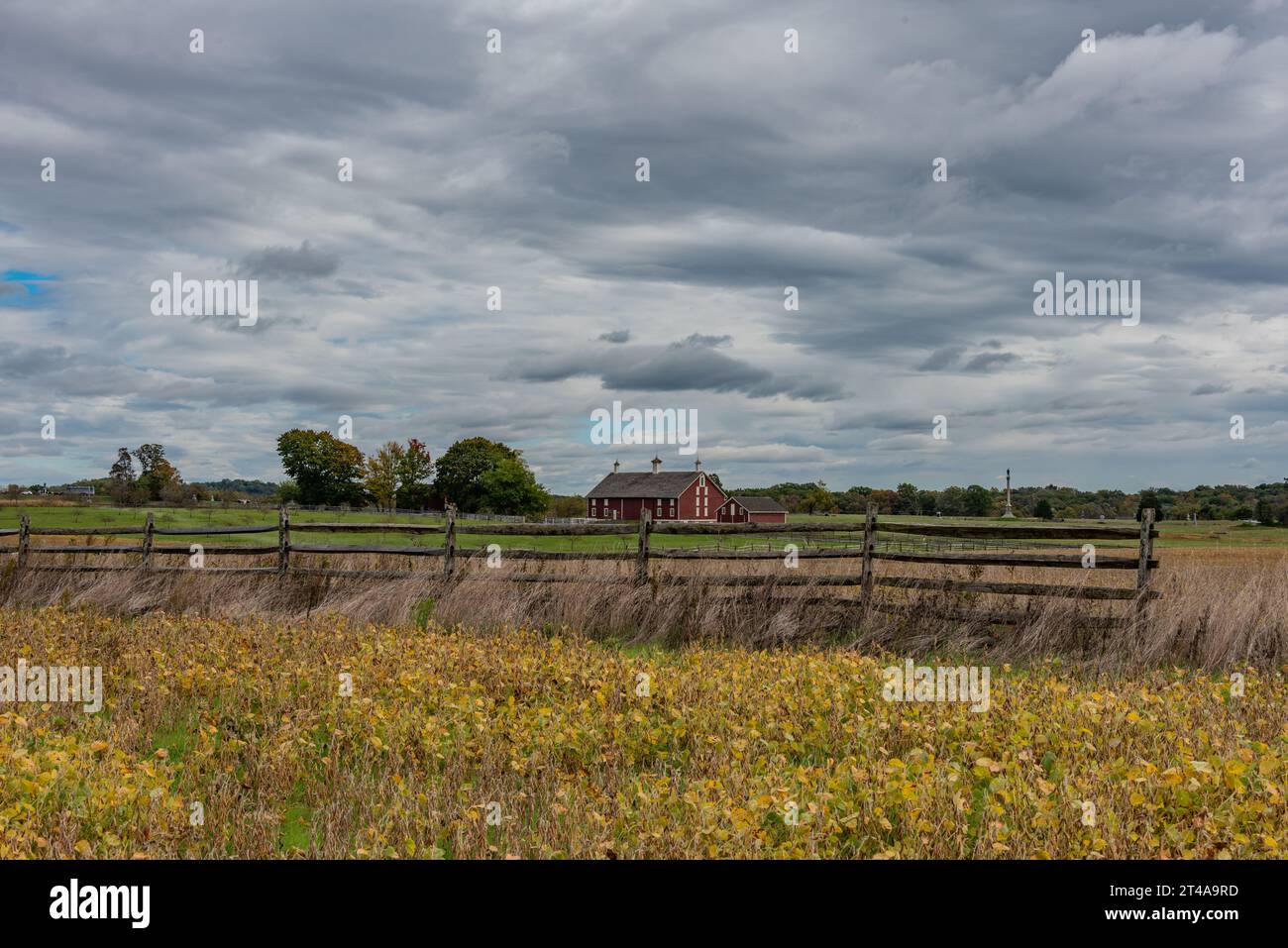 Codori Farm from the Fields of Picketts Charge, Gettysburg Pennsylvania ...