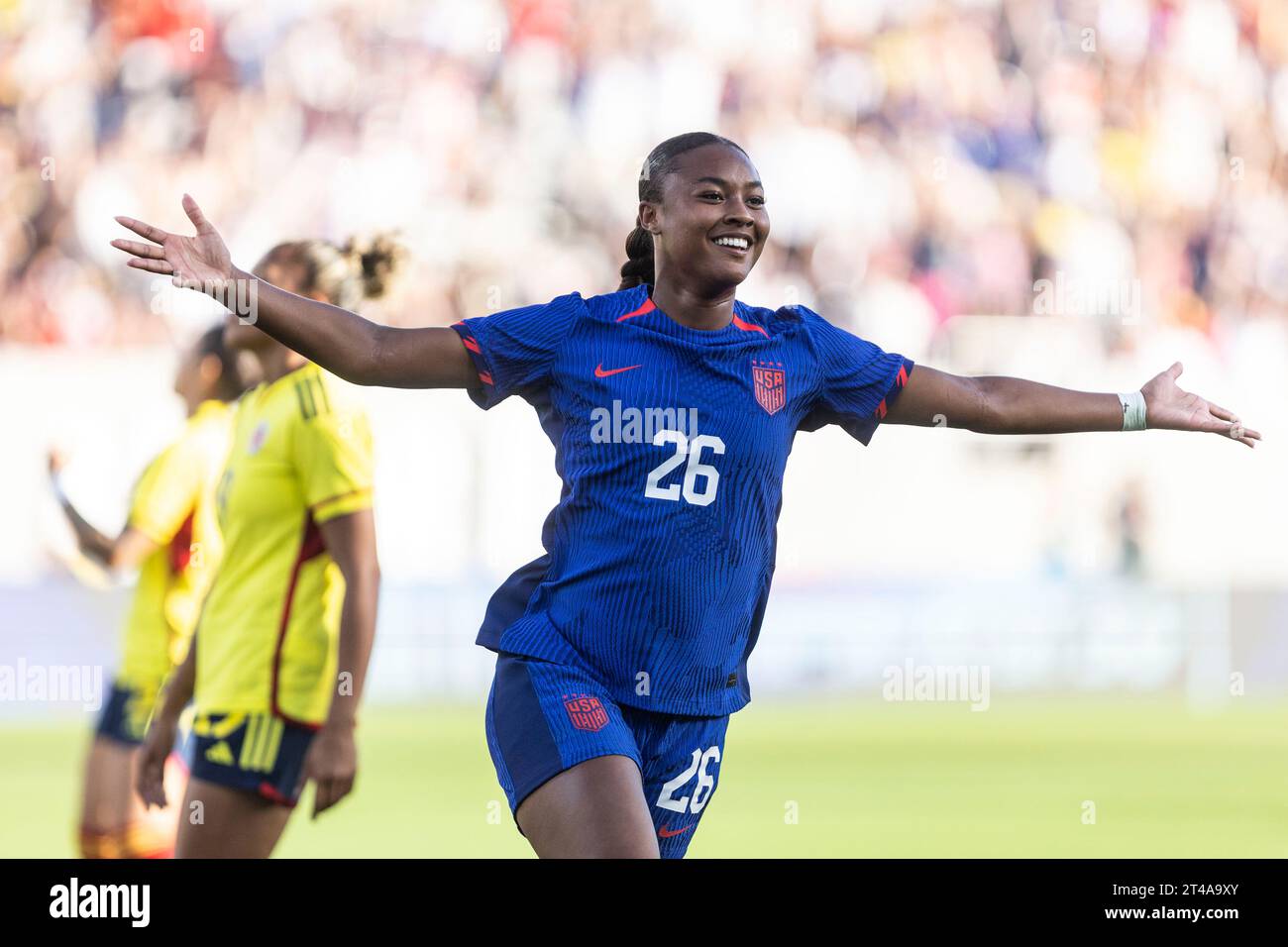 October 30, 2023: Jaedyn Shaw during the women's football international ...