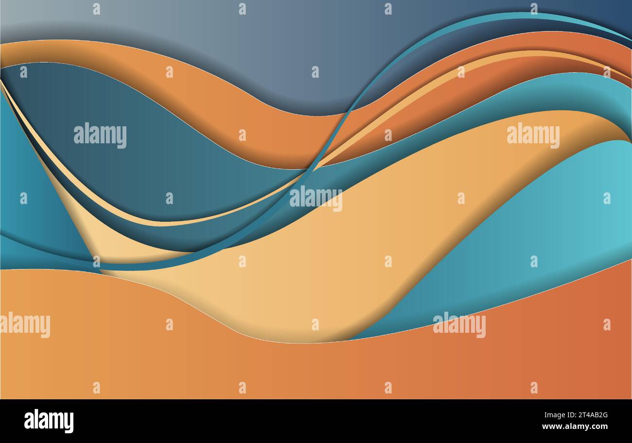 Vector 3D abstract background with paper cut shapes. Colorful carving ...