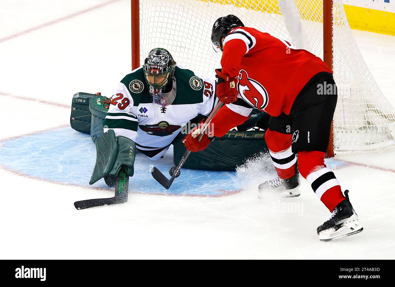 Minnesota Wild goaltender Marc-Andre Fleury (29) makes a save against ...