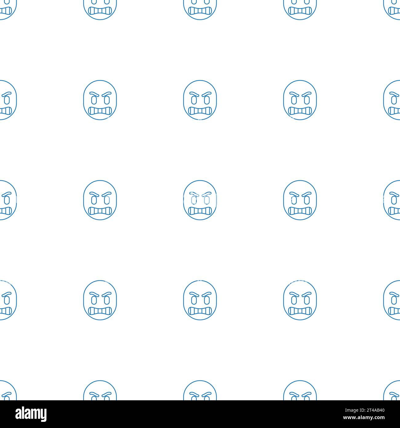 Angry icon pattern seamless white background Vector Image Stock Vector ...