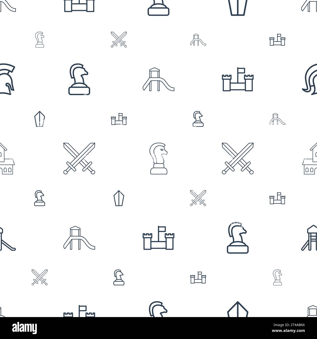 Knight icons pattern seamless white background Vector Image Stock ...