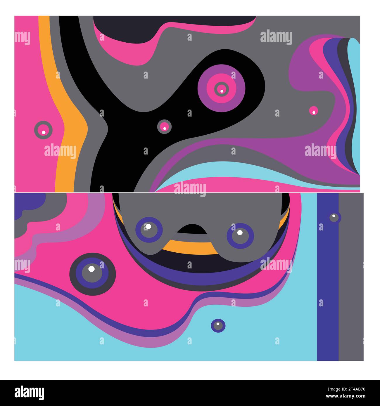 Colorful geometric and curve background pattern Vector Image Stock ...