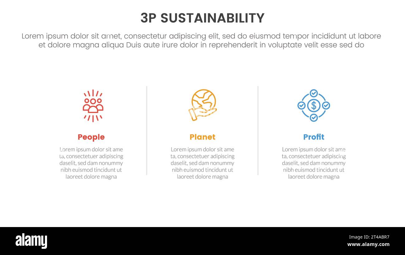 3p sustainability triple bottom line infographic 3 point stage template ...