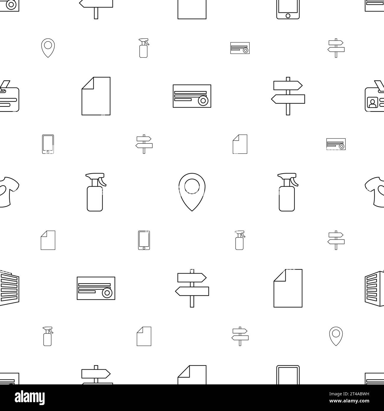 Blank icons pattern seamless white background Vector Image Stock Vector ...