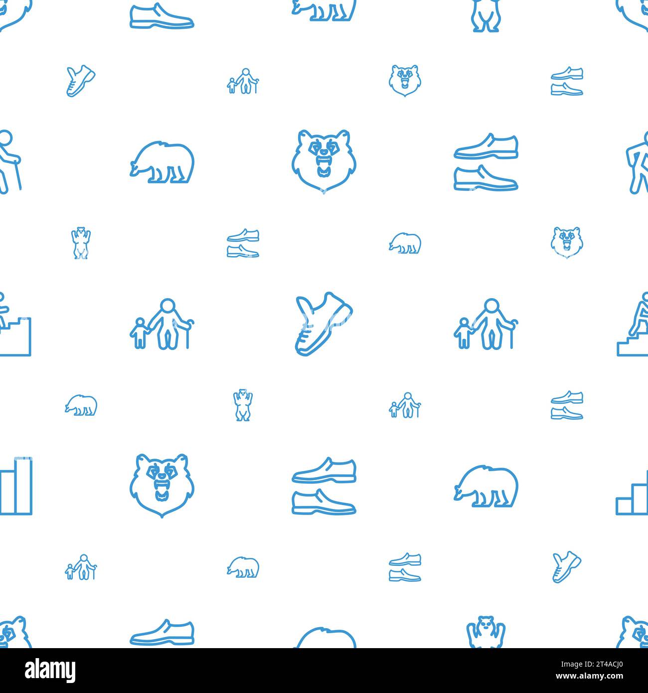 Walking icons pattern seamless white background Vector Image Stock ...