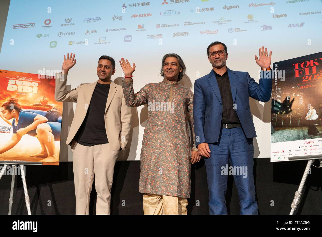 Tokyo, Japan. 27th Oct, 2023. (L-R) Nikhil Sachan, Arunava Sengupta, Jayant Rohatgi, October 27 ...