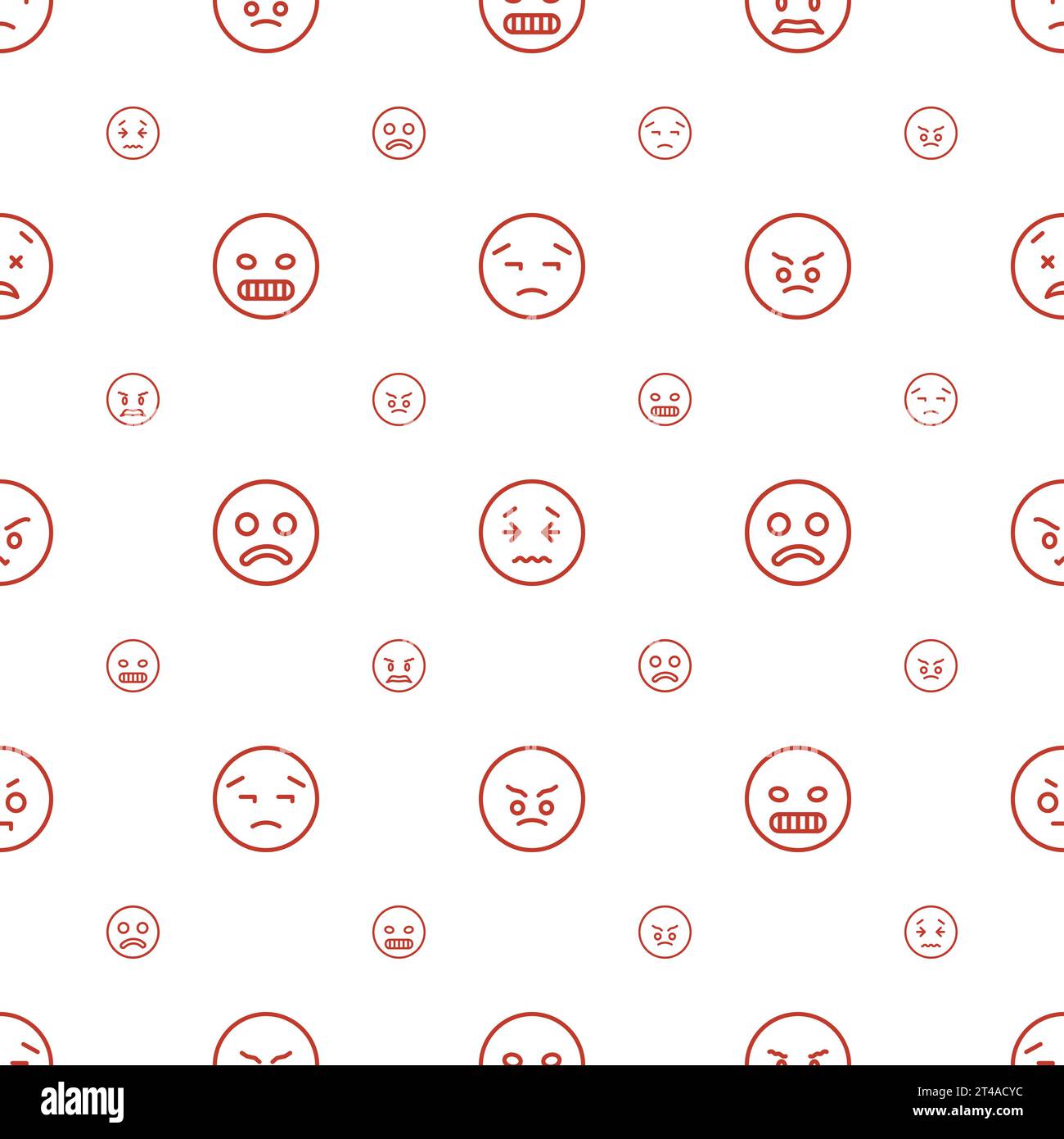 Unhappy icons pattern seamless white background Vector Image Stock ...