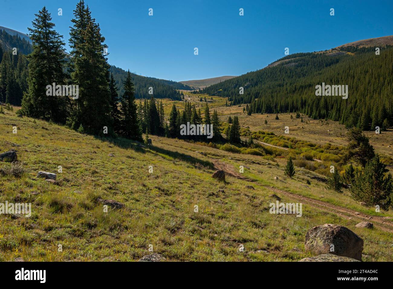 The west side of Colorado's Weston Pass, near the top, in the Mosquito ...