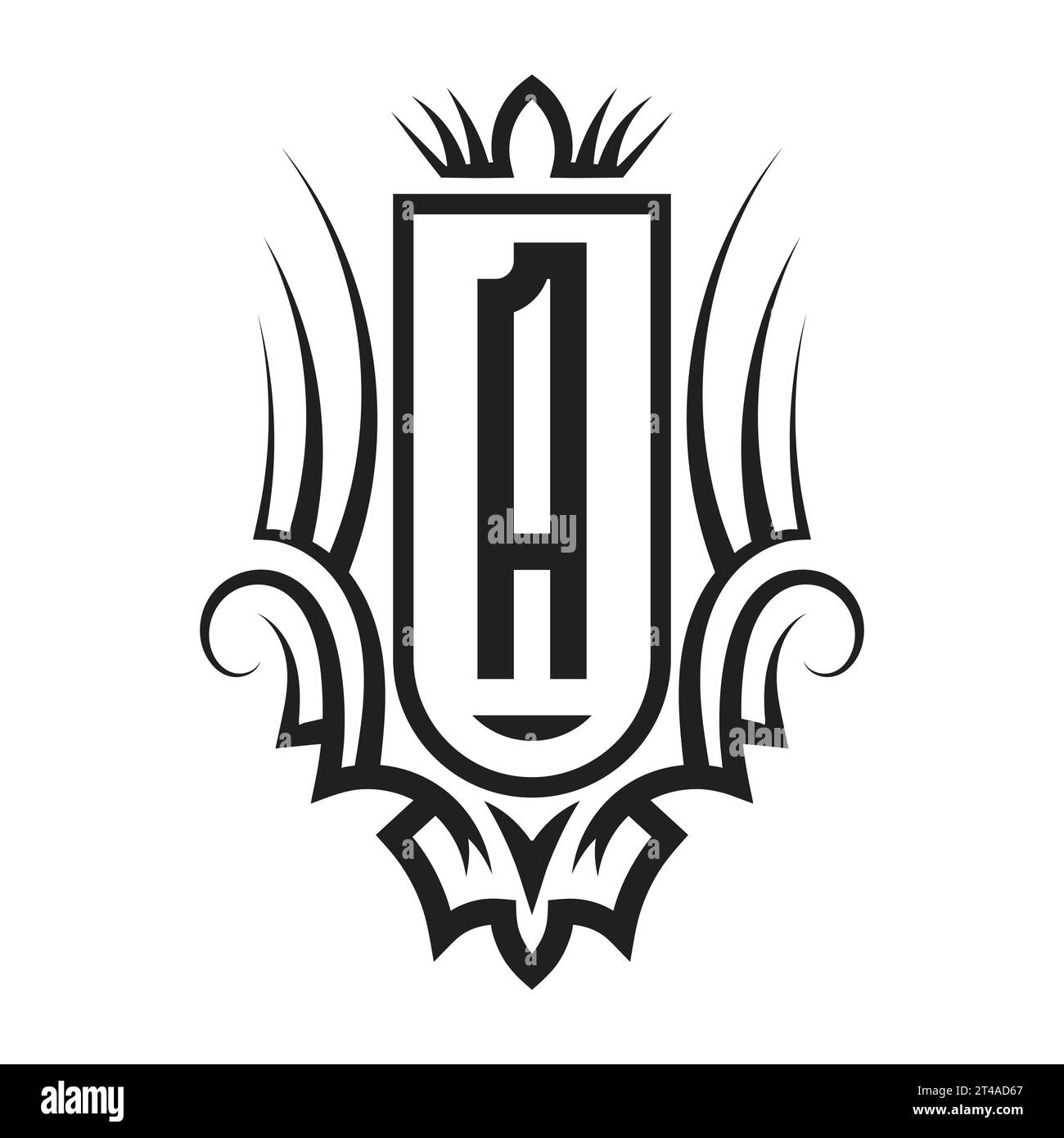 Tribal monogram design with letter a gothic Vector Image Stock Vector ...