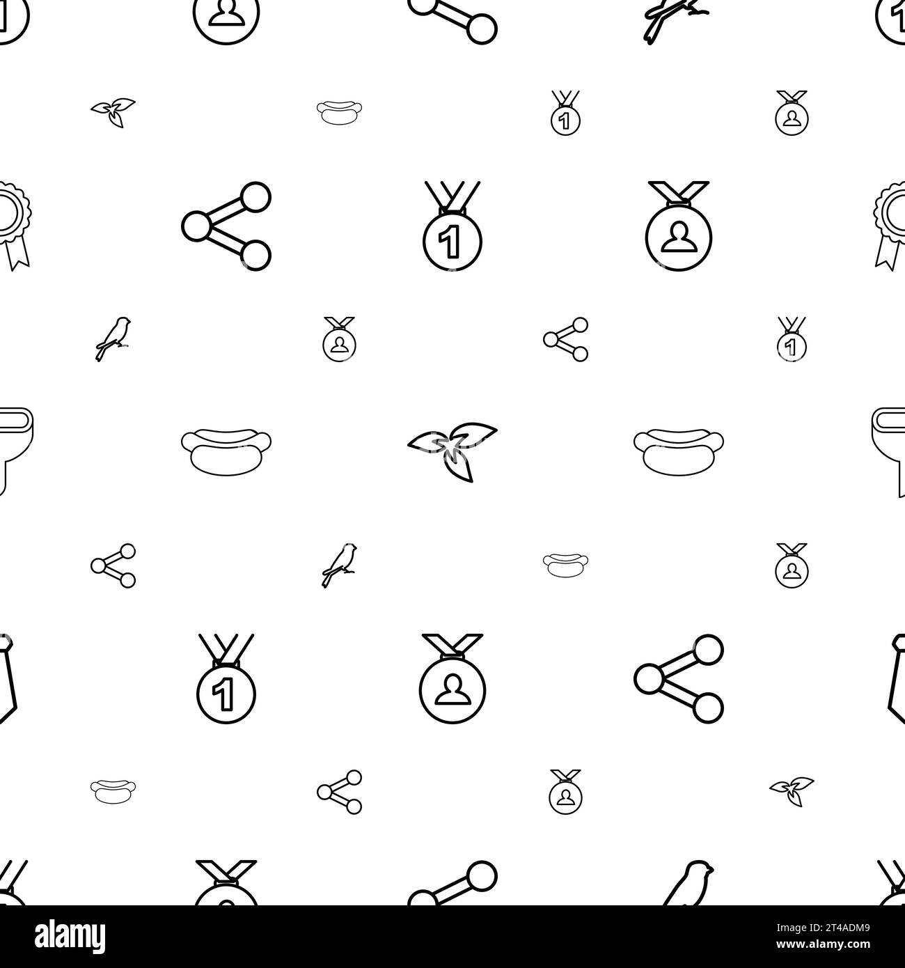 Emblem icons pattern seamless white background Vector Image Stock ...