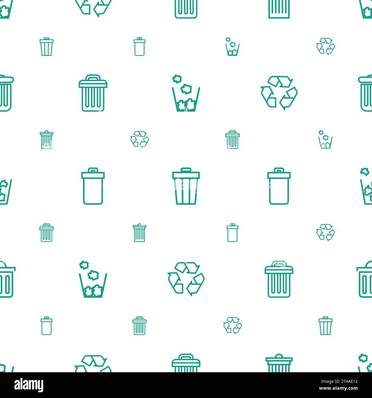 Recycling icons pattern seamless white background Vector Image Stock ...