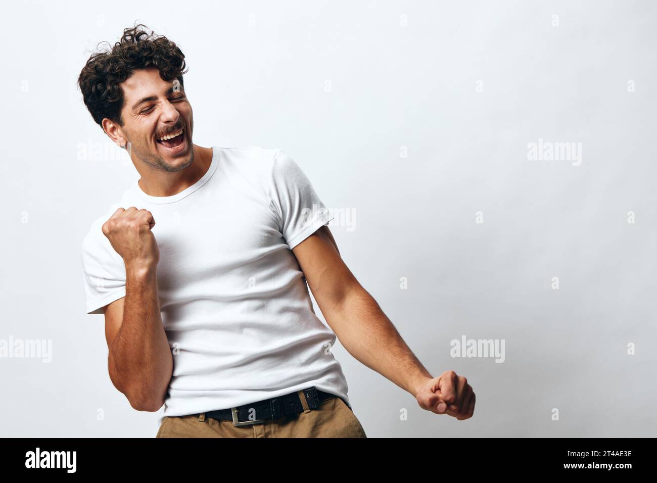 Man smile portrait fashion isolated background white Stock Photo - Alamy