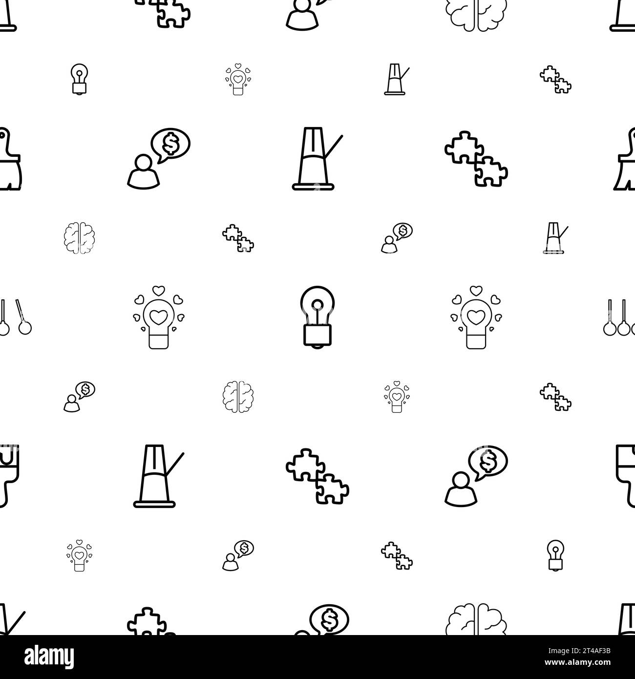 Creativity icons pattern seamless white background Stock Vector Image ...