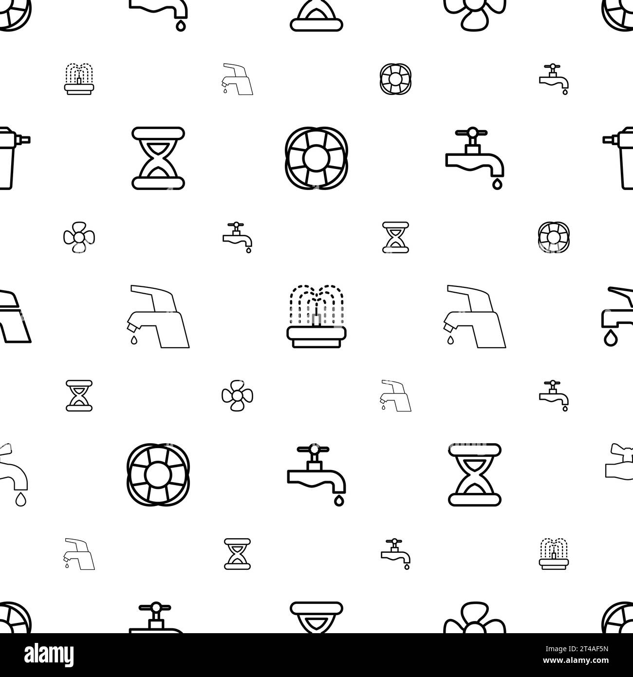 Flow icons pattern seamless white background Vector Image Stock Vector ...
