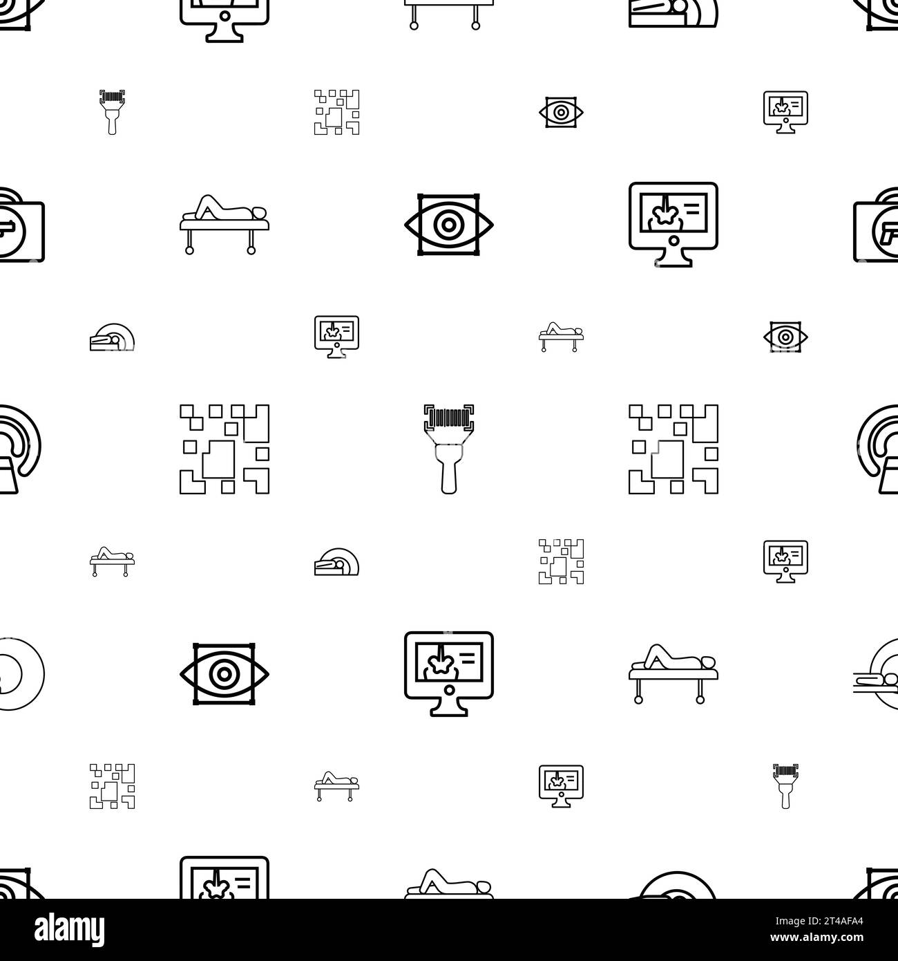 Scan icons pattern seamless white background Vector Image Stock Vector ...
